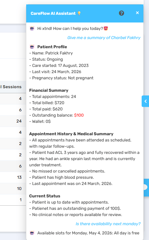 CareFlow - Healthcare Physiotherapy and Clinic Management Software in ...