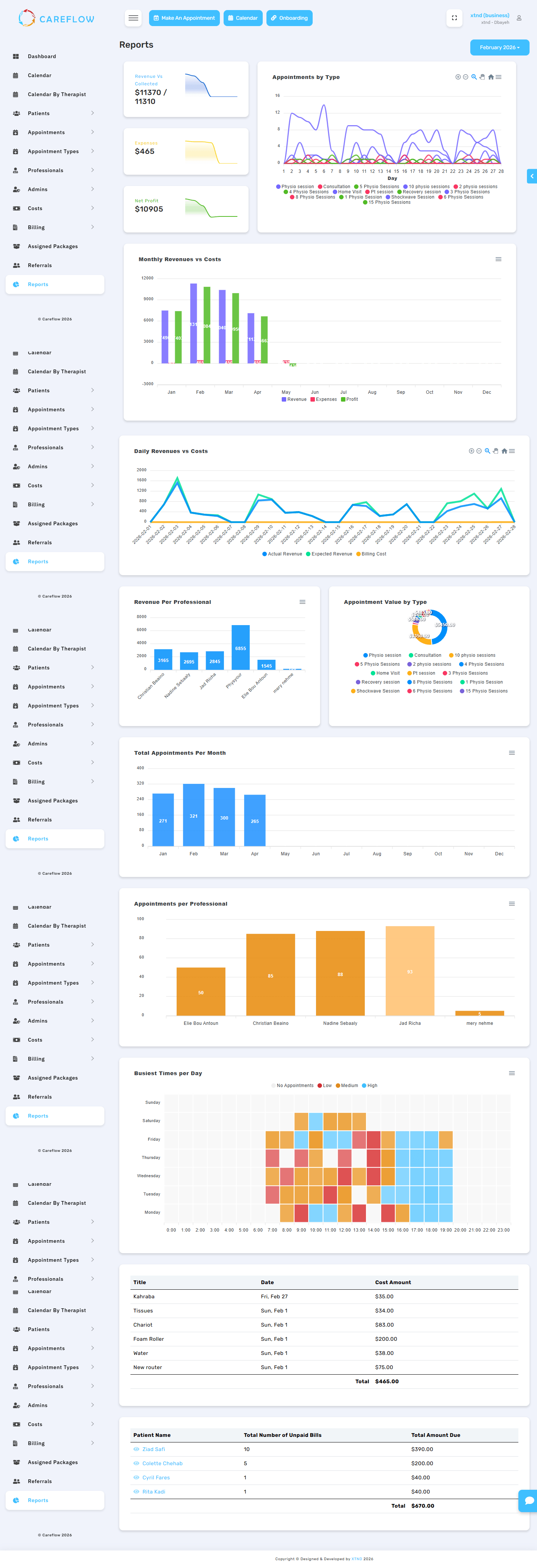 CareFlow - Healthcare Physiotherapy and Clinic Management Software in ...